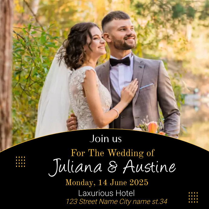 wedding invitation poster template | PosterMyWall