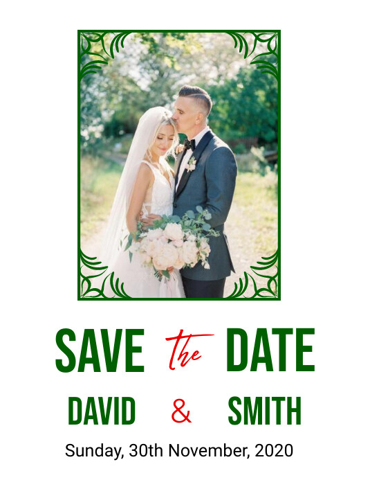Wedding Invitation Save the Date Flyer Template | PosterMyWall