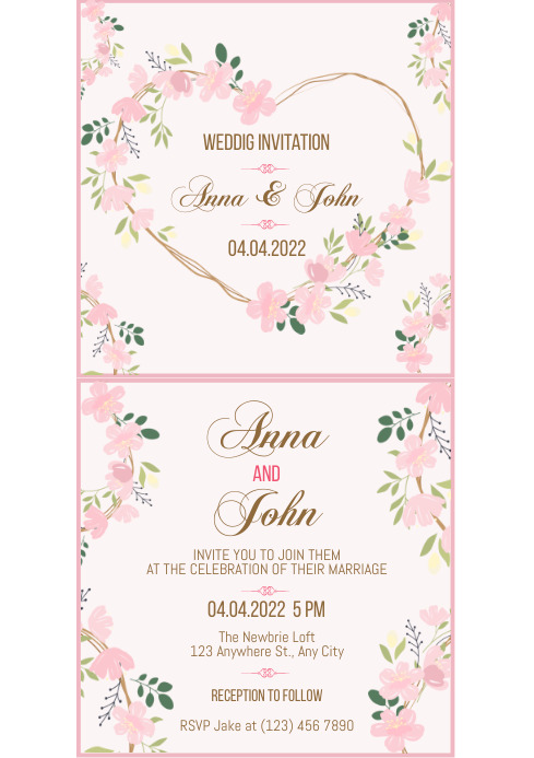 Wedding Invitation Square Template | PosterMyWall