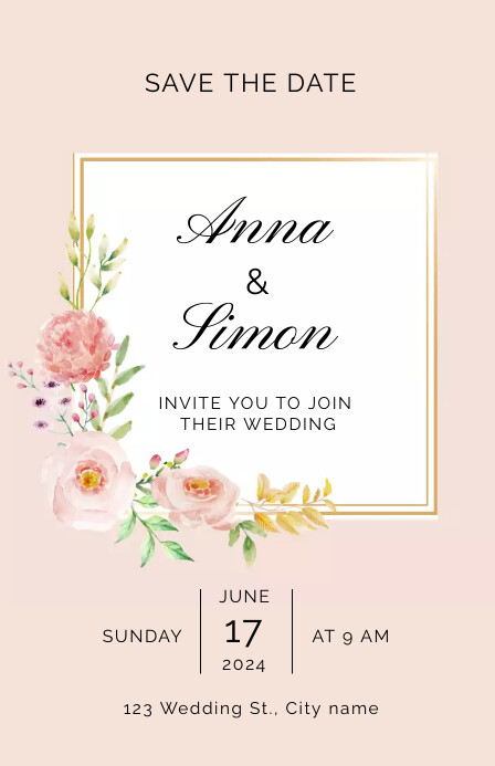 Wedding Invitation Template | PosterMyWall