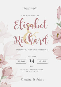 Plantilla de Wedding invitation template design | PosterMyWall