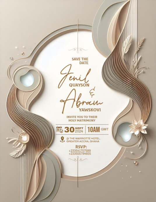 Plantilla de Wedding Invitation Template | PosterMyWall