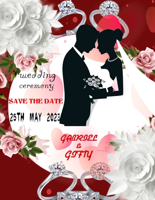Plantilla de Wedding invitation template | PosterMyWall