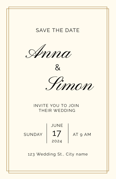 Wedding Invitation Template | PosterMyWall