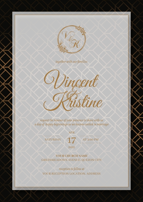 Plantilla de Wedding Invitation Template | PosterMyWall
