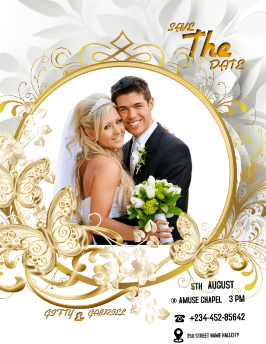 Plantilla de Wedding invitation template | PosterMyWall