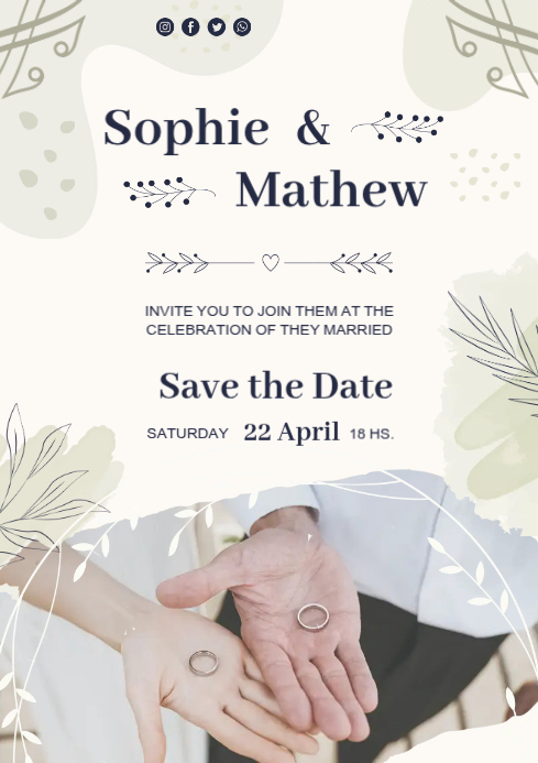 Wedding Invitation Template | PosterMyWall