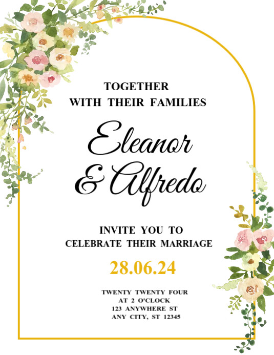 Copy of WEDDING INVITATION TEMPLATES | PosterMyWall