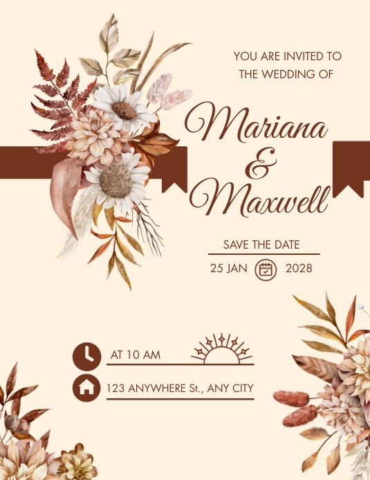 Copy of WEDDING INVITATION TEMPLATES | PosterMyWall