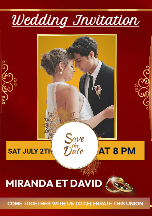 Copy of wedding invitation video Flyer template | PosterMyWall