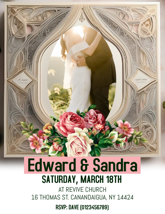 Wedding Invitation Wedding Ceremony Template | PosterMyWall