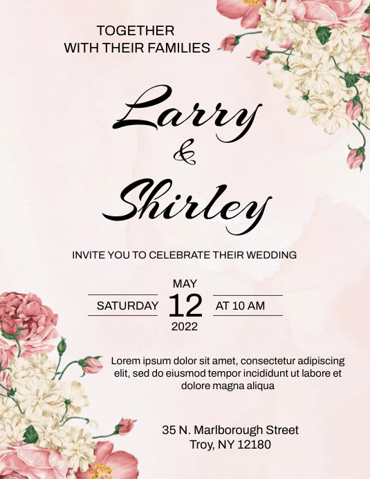 Wedding Invitation Wedding Ceremony Template | PosterMyWall