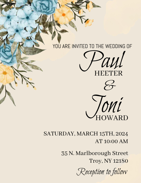 Wedding Invitation Wedding Ceremony Template | PosterMyWall