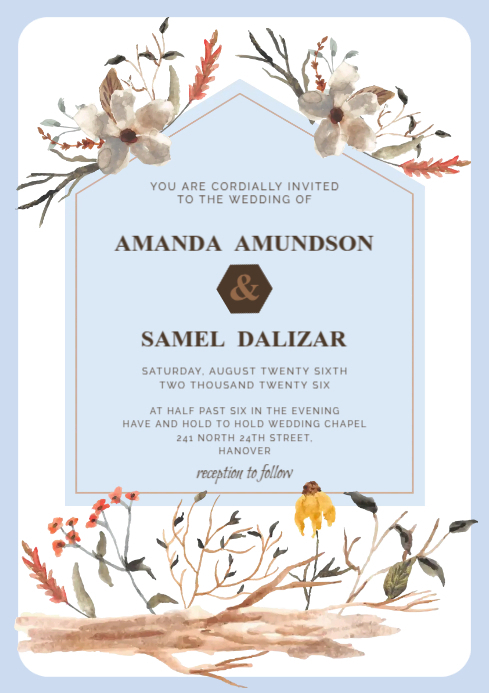 Wedding Invitation Wood Template | PosterMyWall