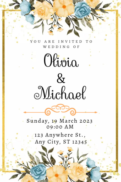 WEDDING INVITATIONS Template | PosterMyWall