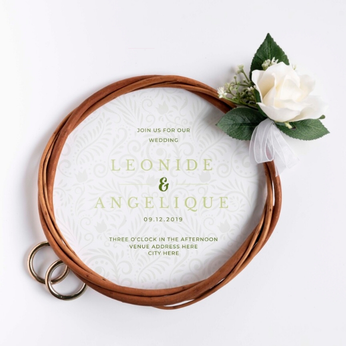 Wedding invitations poster design template (1 | PosterMyWall