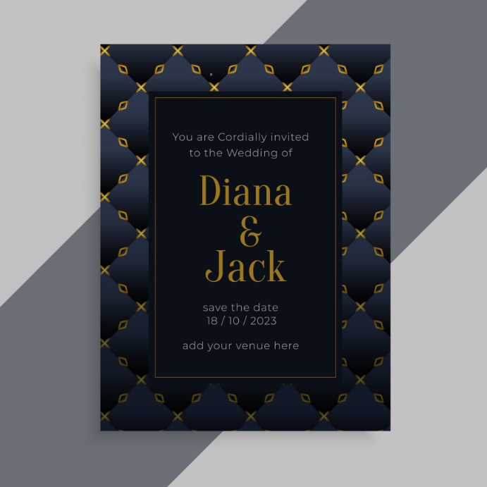 Wedding invitations poster design template (1 | PosterMyWall