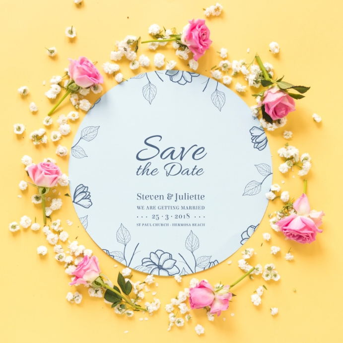 Wedding invitations poster design template | PosterMyWall