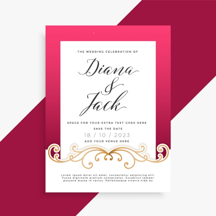 Wedding invitations poster design template | PosterMyWall