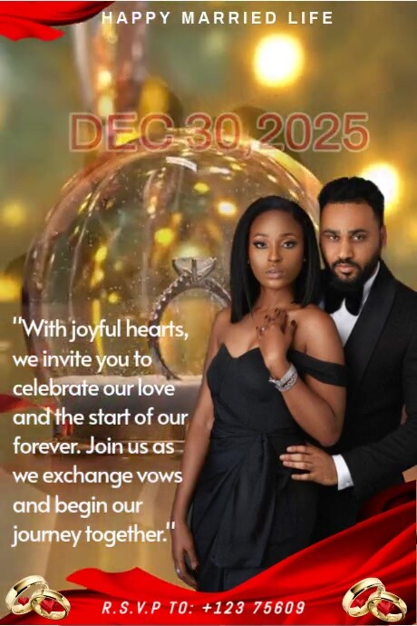 Wedding invitations poster template | PosterMyWall