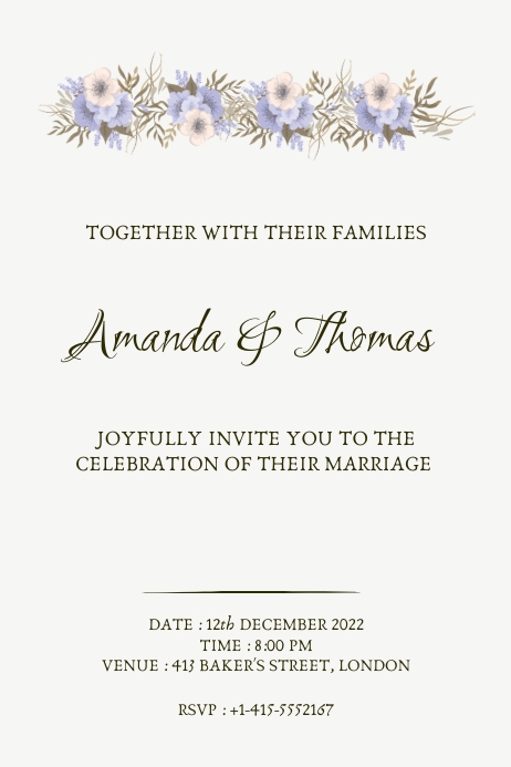 Wedding Invite Template | PosterMyWall