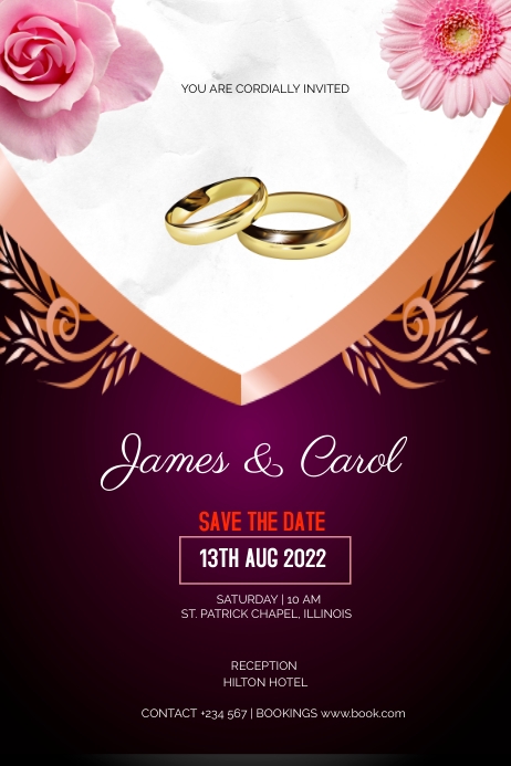 WEDDING INVITE Template | PosterMyWall