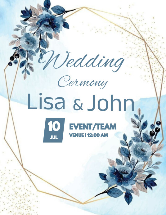Wedding Invite Flyer (us Letter) Template | PosterMyWall