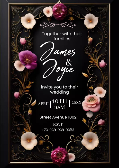 Copy of wedding invite flyer | PosterMyWall