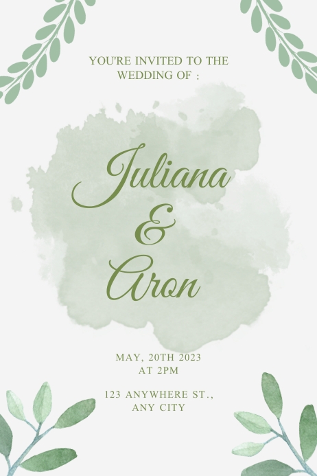 Wedding Invite Poster Template | PosterMyWall