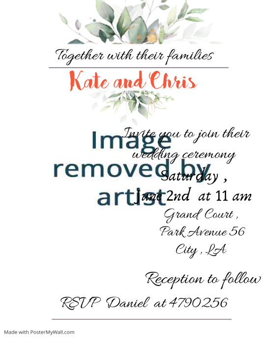 Copy of wedding invite template | PosterMyWall