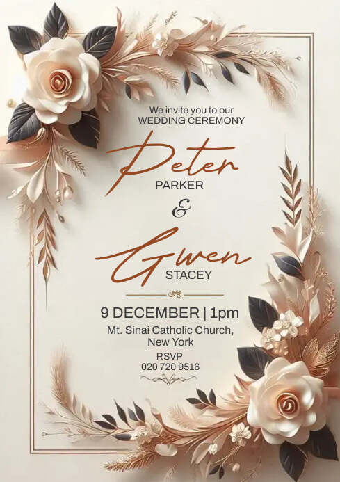 Wedding Marriage Invitation (1) Template | PosterMyWall