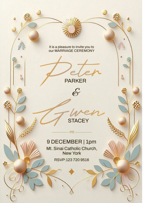 Wedding Marriage Invitation Template | PosterMyWall