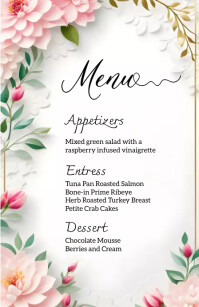 Wedding Menu card template brown | PosterMyWall