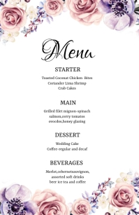 Wedding Menu Card Template | PosterMyWall