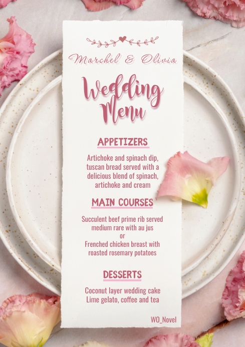 Copy of Wedding Menu | PosterMyWall