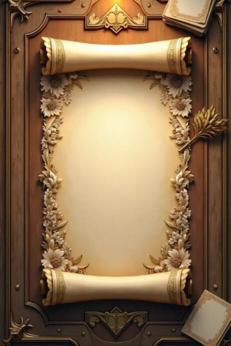 Wedding Paper Scroll Template | PosterMyWall