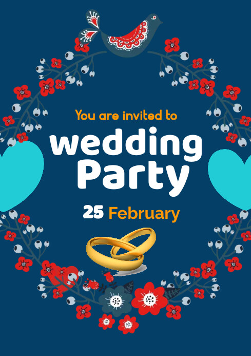 Wedding party A1 template | PosterMyWall