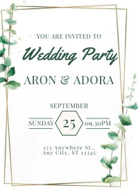 Wedding Party A6 Template | PosterMyWall