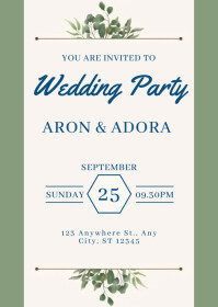Wedding Party A6 Template | PosterMyWall