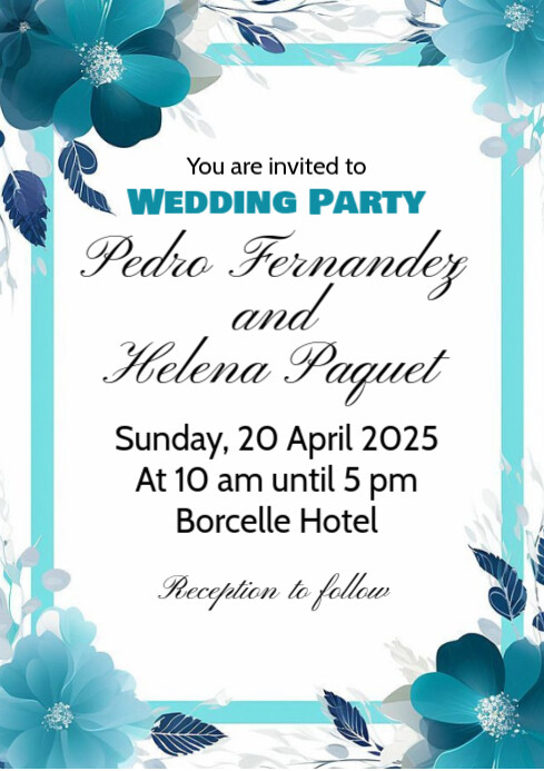 Wedding Party Template | PosterMyWall