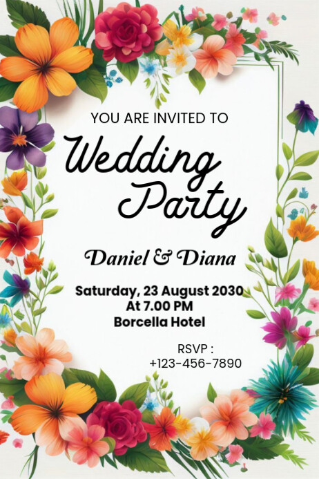 Wedding Party Template | PosterMyWall