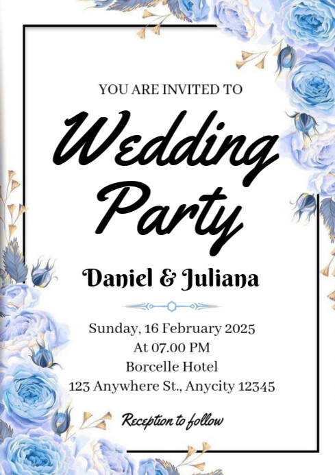 Wedding Party Template | PosterMyWall