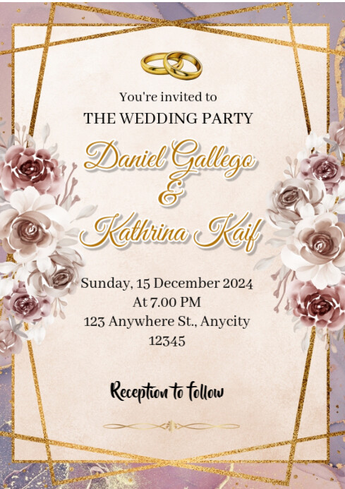 Wedding Party Template | PosterMyWall