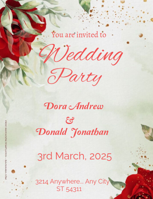 Wedding party invitation Template | PosterMyWall