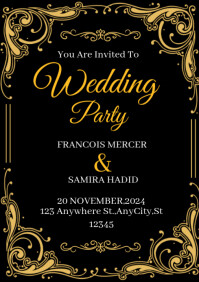 Wedding Party invitation Template | PosterMyWall