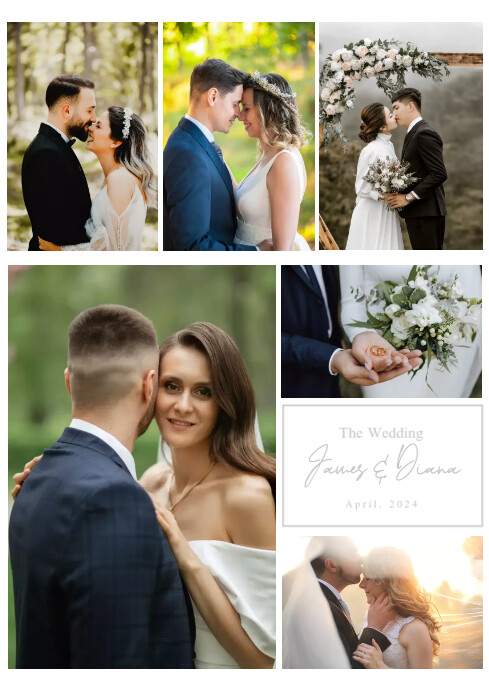 Wedding Photo Collage Template | PosterMyWall