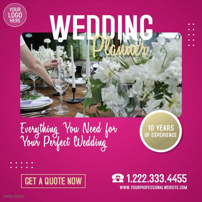 Wedding Planner Consultant Video Ad Template | PosterMyWall