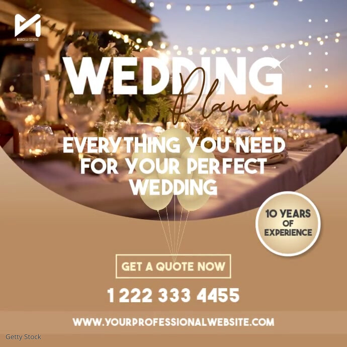 Wedding Planner Consultant Video Ad Template | PosterMyWall