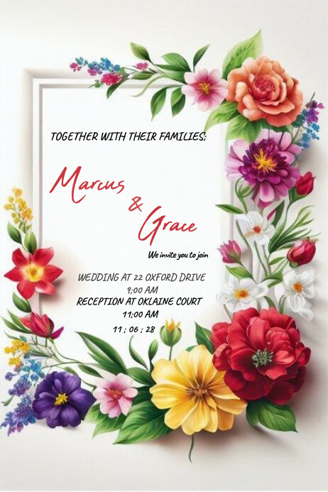 Wedding poster Template | PosterMyWall