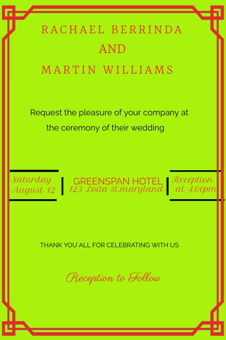 wedding poster Template | PosterMyWall